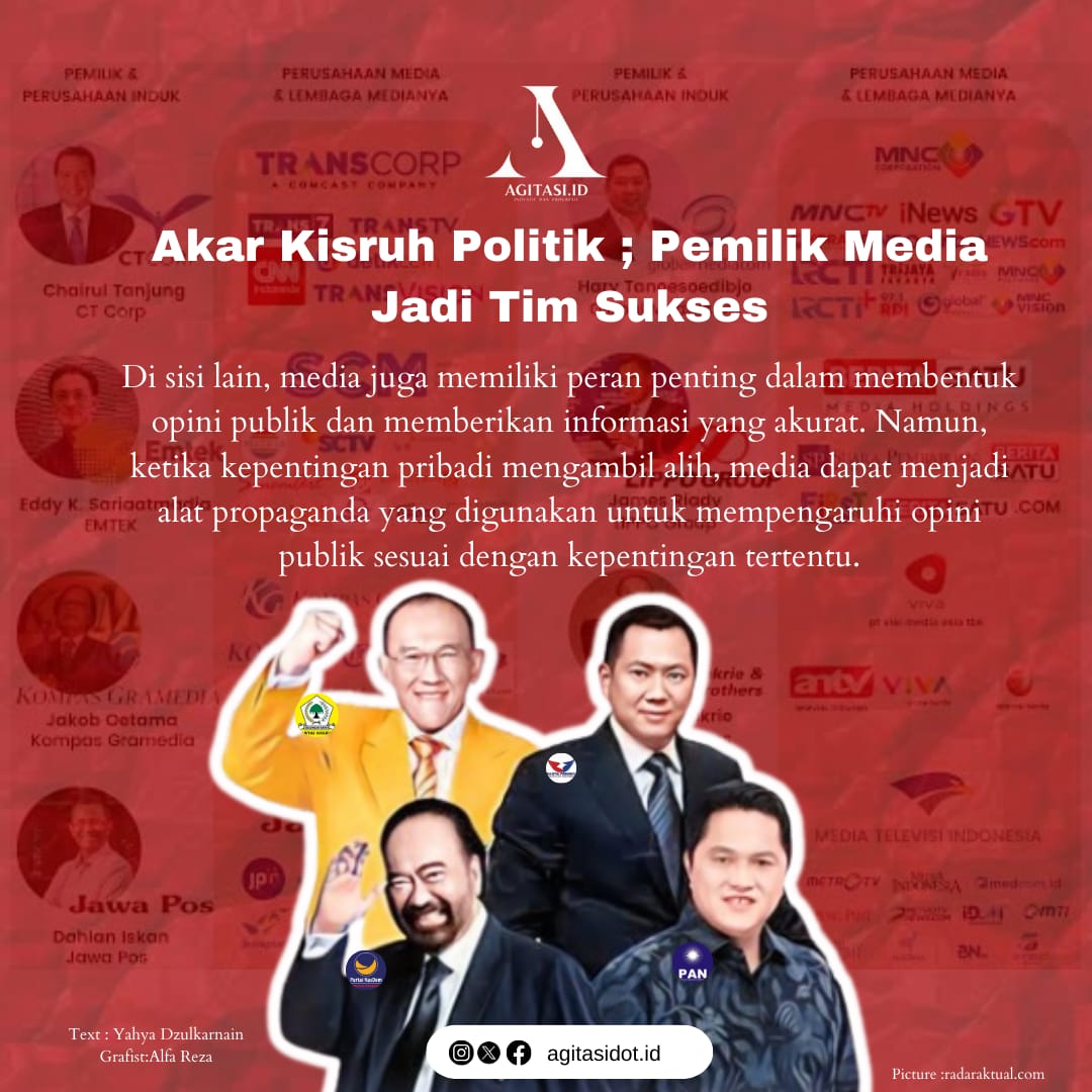 Akar Kisruh Politik ; Pemilik Media Jadi Tim Sukses - AGITASI